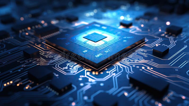 Concepto Cpu De Procesadores De Computadora Centrales. Chip Digital De ...