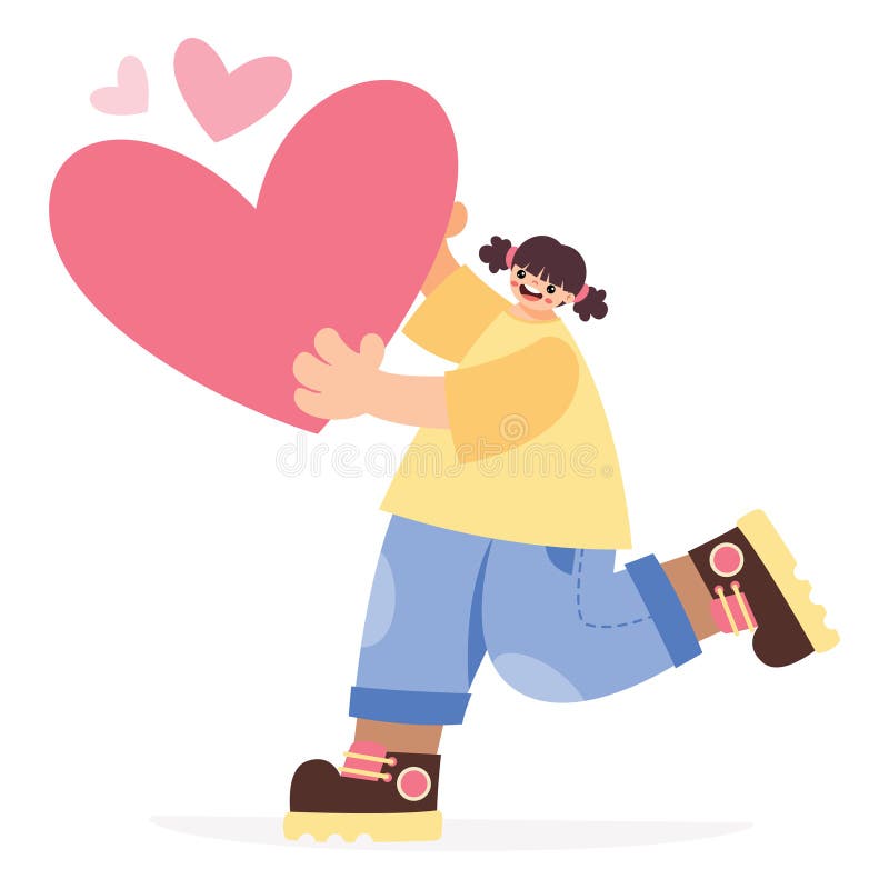 Concepto De Amor Con Caracteres Planos Stock de ilustración ...