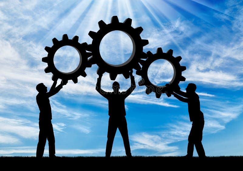 Concepto De Personas De Ayuda Mutua Con Discapacidades Imagen de ...