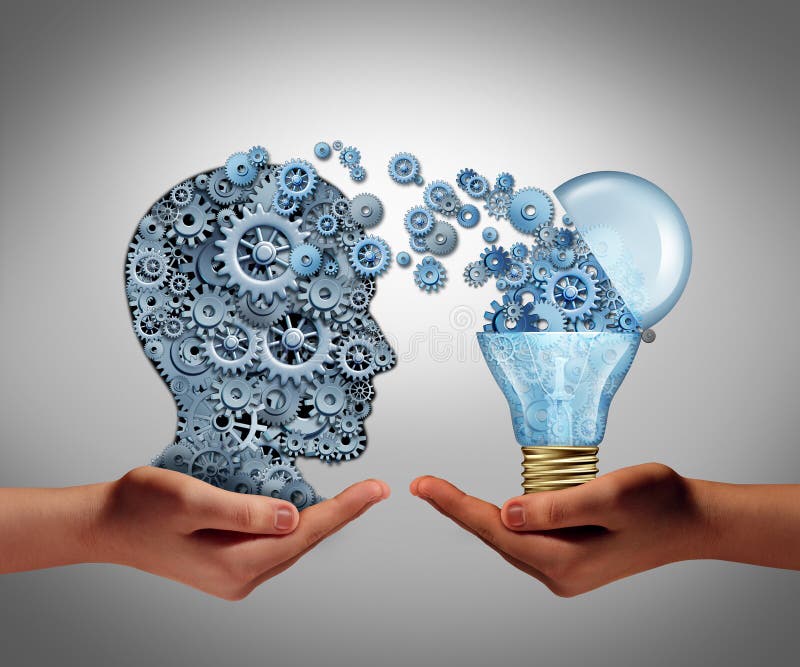 Concepto de crear ideas stock de ilustración. Ilustración de ilumine ...