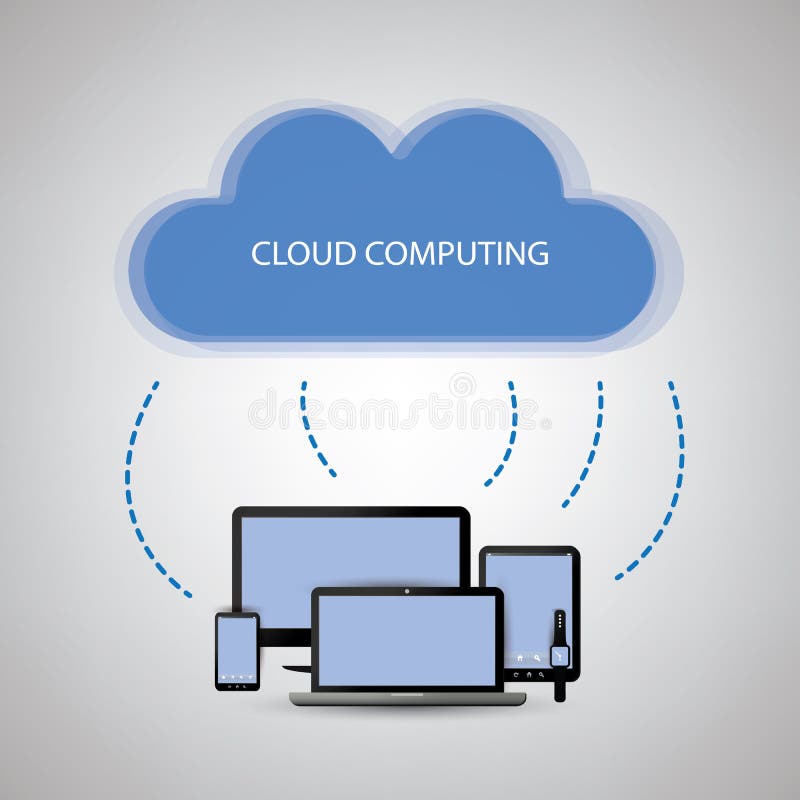 Concepto De Diseño De Redes De Cloud Computing Ilustración del Vector - Ilustración de concepto ...