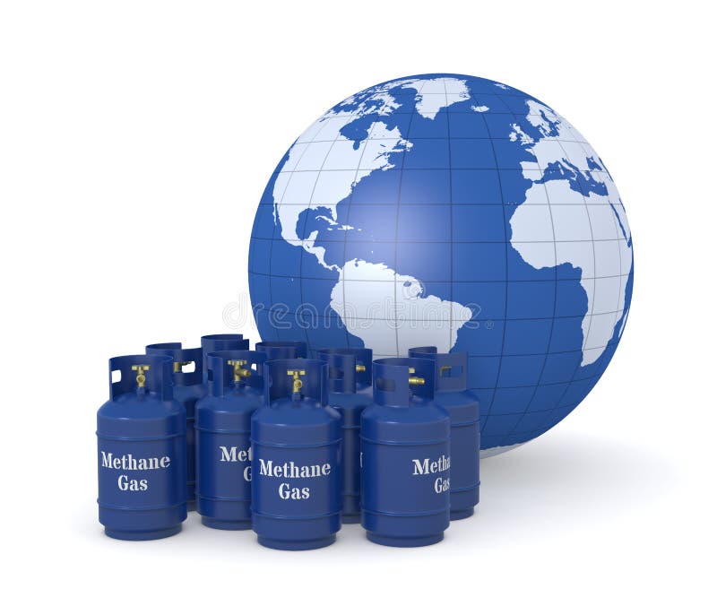 Concepto De Energía Del Gas Metano Stock de ilustración - Ilustración ...