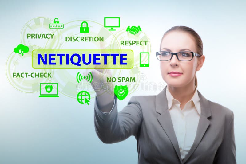 Concepto De Etiqueta Y Netiquette Foto de archivo - Imagen de respecto, cortés: 271071086