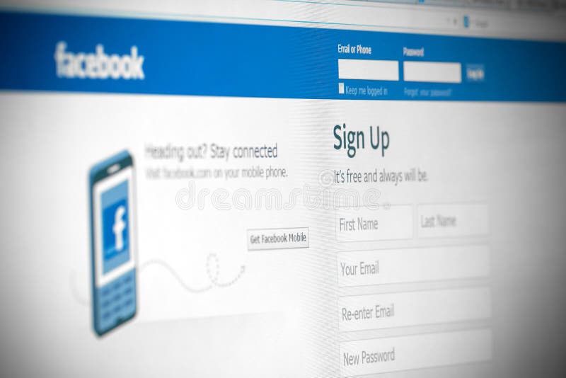 Concepto de Facebook foto editorial. Imagen de elegante - 38486221