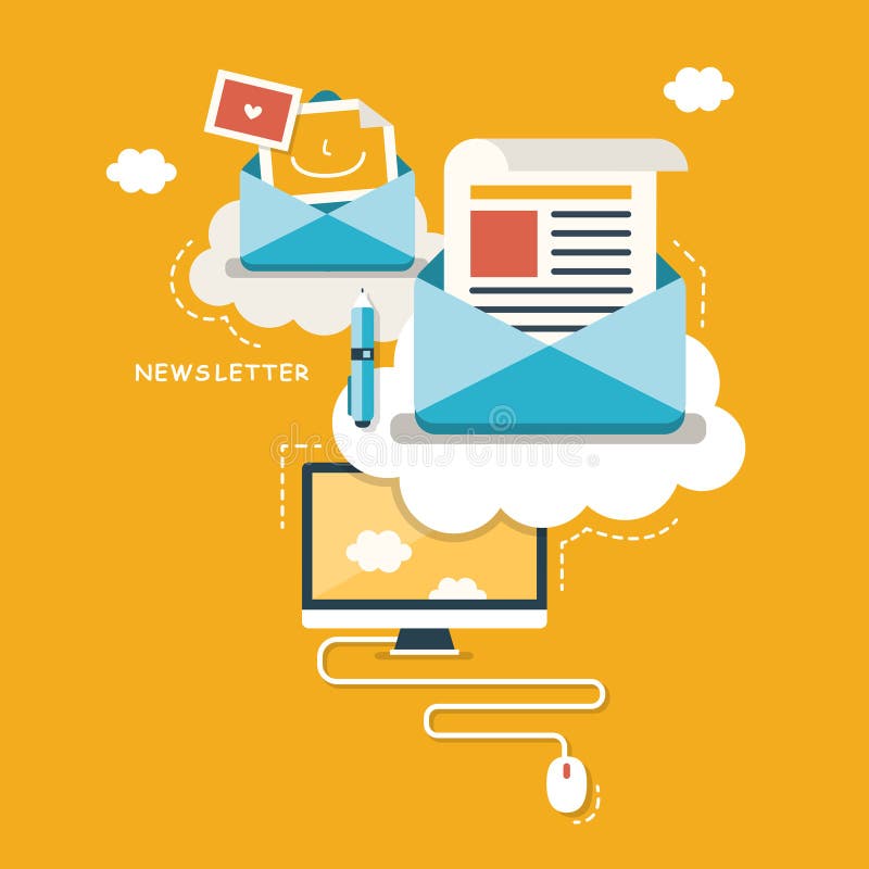 Concepto De Hoja Informativa Ilustración Del Vector Ilustración De