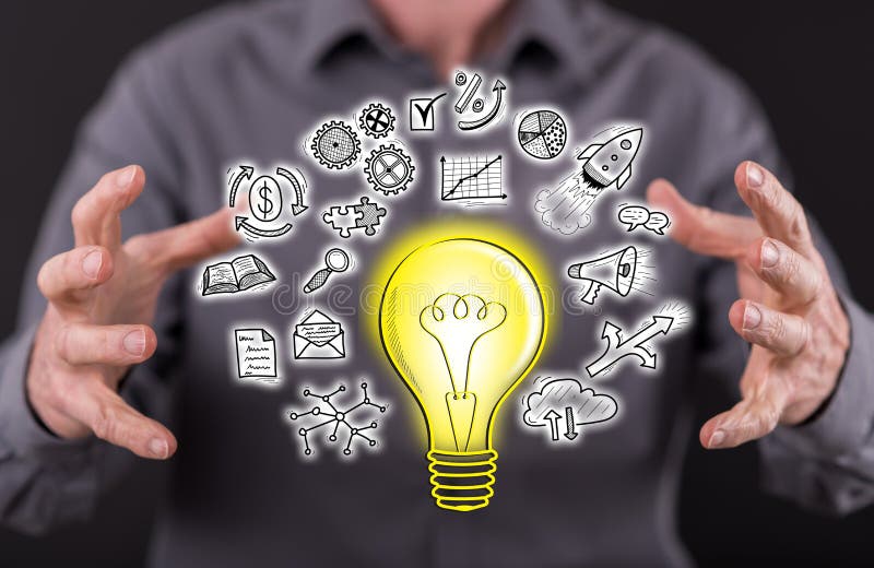 Concepto De Idea Innovadora Imagen de archivo - Imagen de éxito, hombre ...