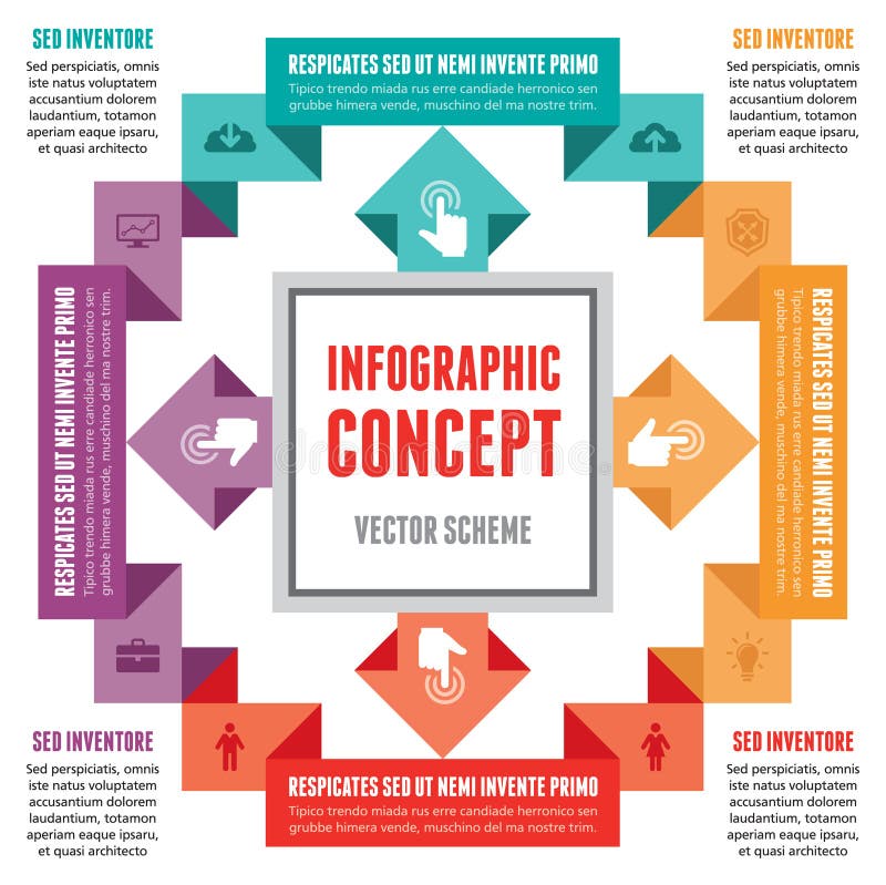 Concepto De Infographic - Esquema Abstracto Del Vector Ilustración del ...