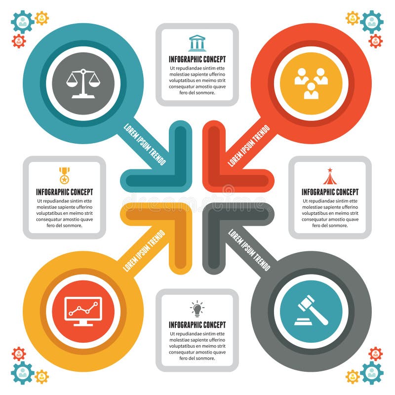 Concepto De Infographic - Esquema Del Vector Con Los Iconos Ilustración ...