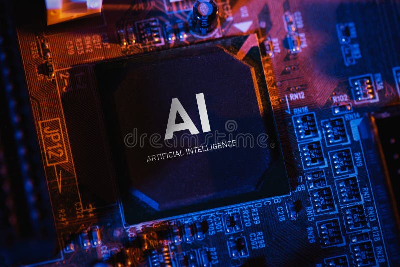 Concepto De Inteligencia Artificial Con Chip De Computadora Foto de ...