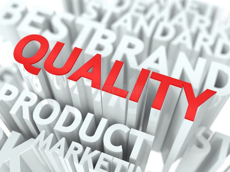 Calidad Concepto Con La Gente, Las Letras Y Los Iconos Ejemplo Plano ...