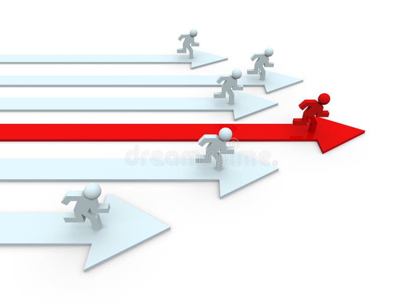 Concepto De La Competición 3D Stock de ilustración - Ilustración de ...