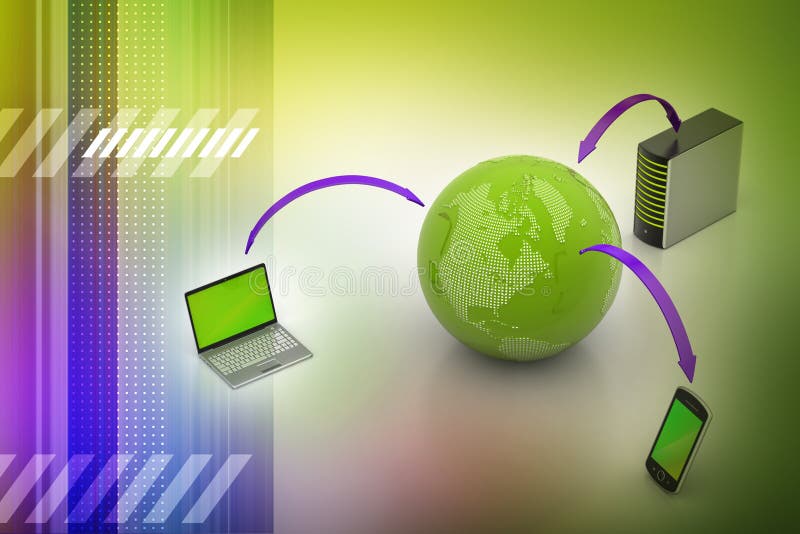 Concepto De La Comunicación De La Red Global Y De Internet Stock de ...