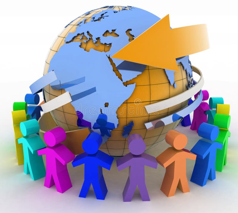 Concepto De La Comunicación Global Sociedad Del Mundo Stock De