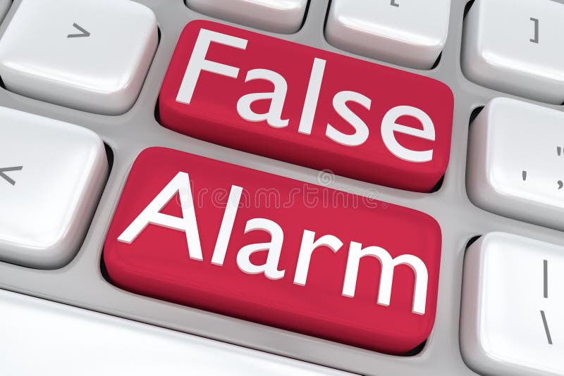 Concepto De La Falsa Alarma Imagen de archivo - Imagen de tarjeta ...