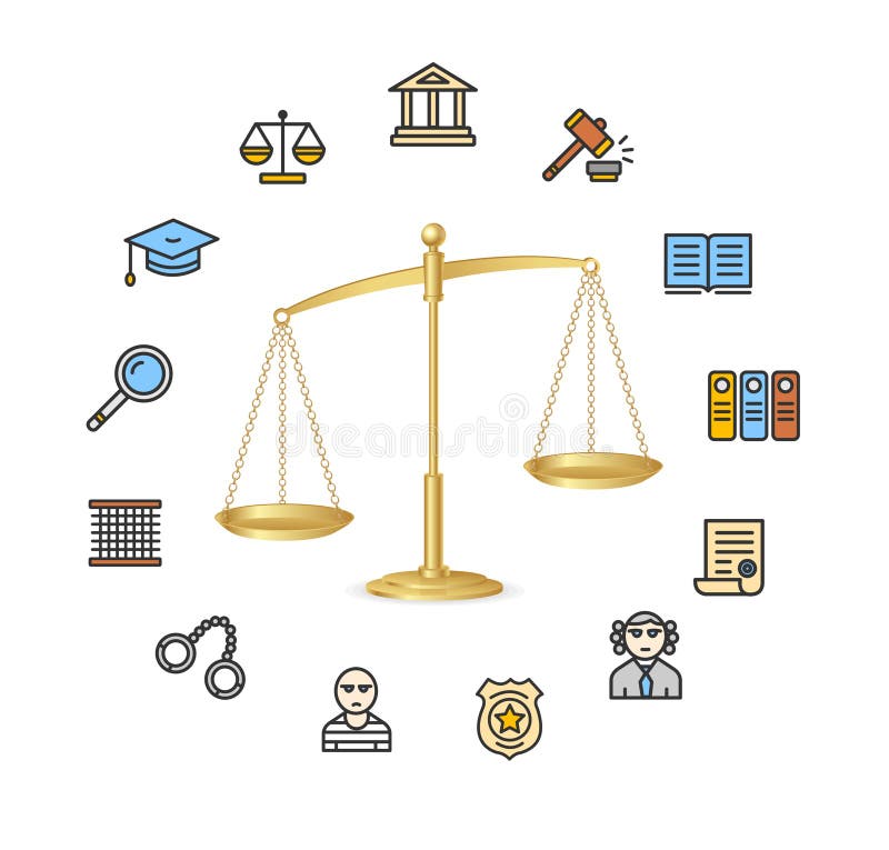 Concepto De La Justicia Vector Ilustración del Vector - Ilustración de ...