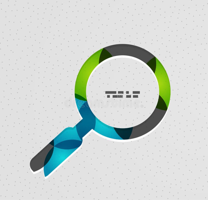 Icono Aislado Lupa De La Búsqueda Ilustración del Vector - Ilustración ...