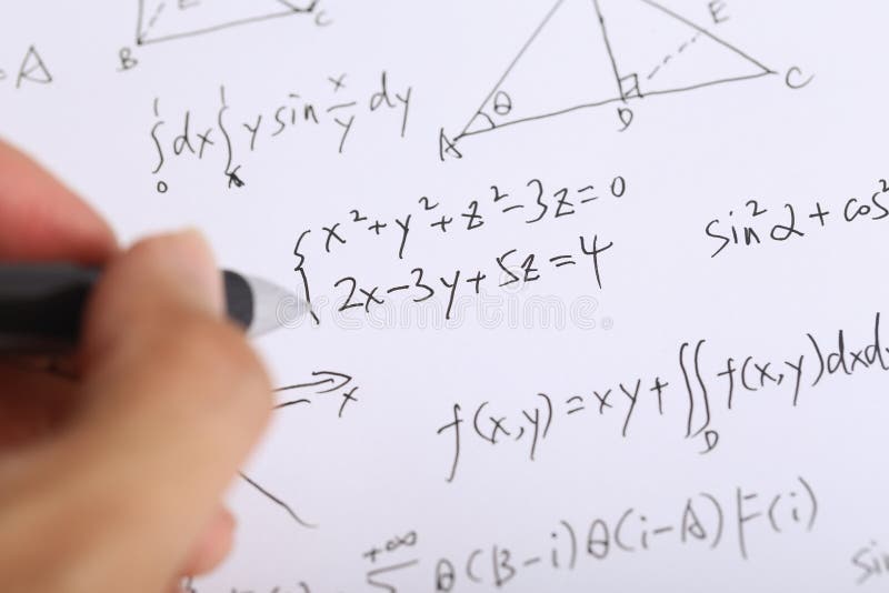 Fórmulas Complejas De La Matemáticas Foto de archivo - Imagen de ...