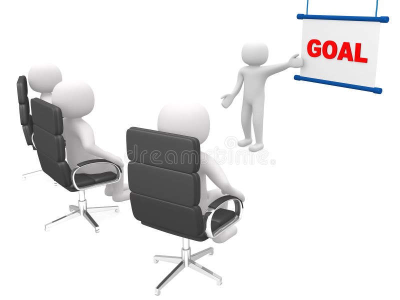 Concepto De La Meta Aislado En El Fondo Blanco 3D Rendido Stock de ...