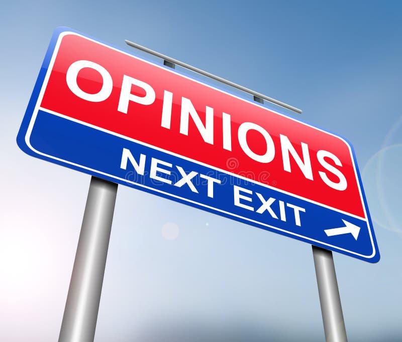 Concepto De La Muestra De Las Opiniones Stock de ilustración ...