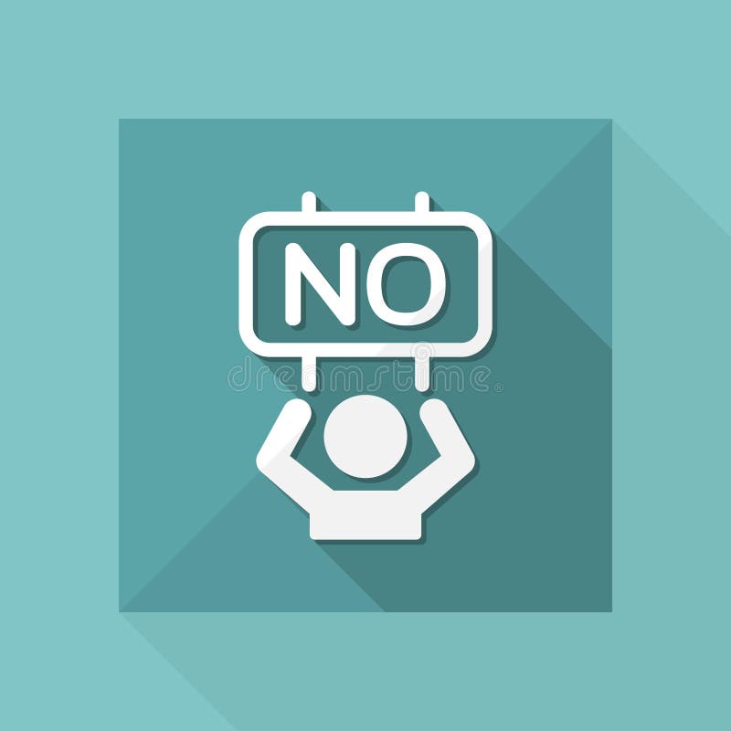 Concepto De Negación - Icono Web Vector Ilustración del Vector ...