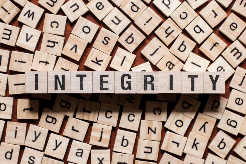 Concepto De La Palabra De La Integridad Imagen de archivo - Imagen de ...