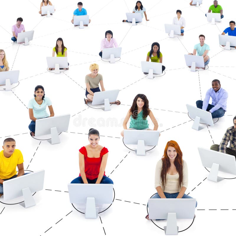 Concepto De La Red De Connection Communication Internet Del Estudiante ...