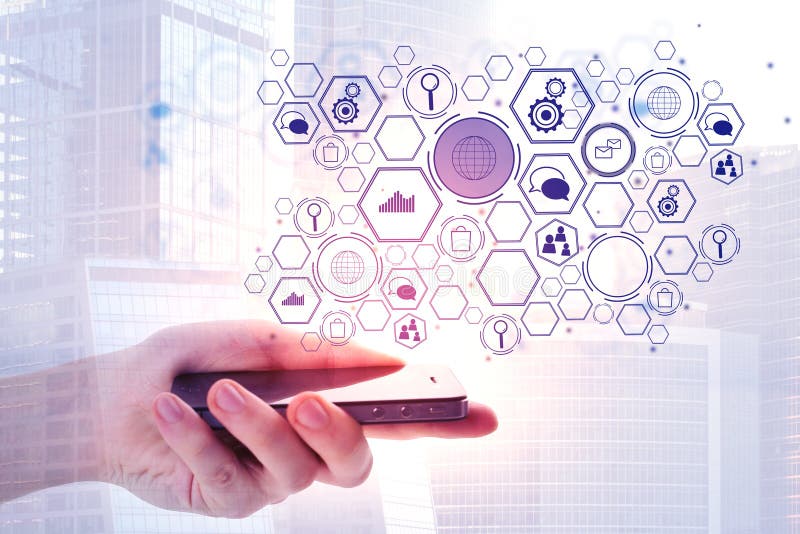 Concepto De La Red Y De La Tecnología Imagen de archivo - Imagen de ...