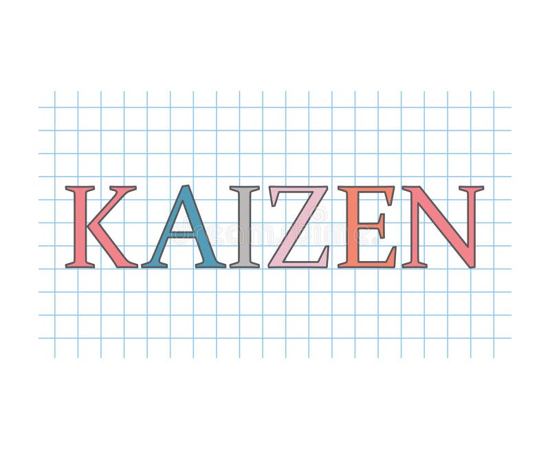 Ejemplo Del Vector De Kaizen Proceso Etiquetado Del Método De La Mejora ...