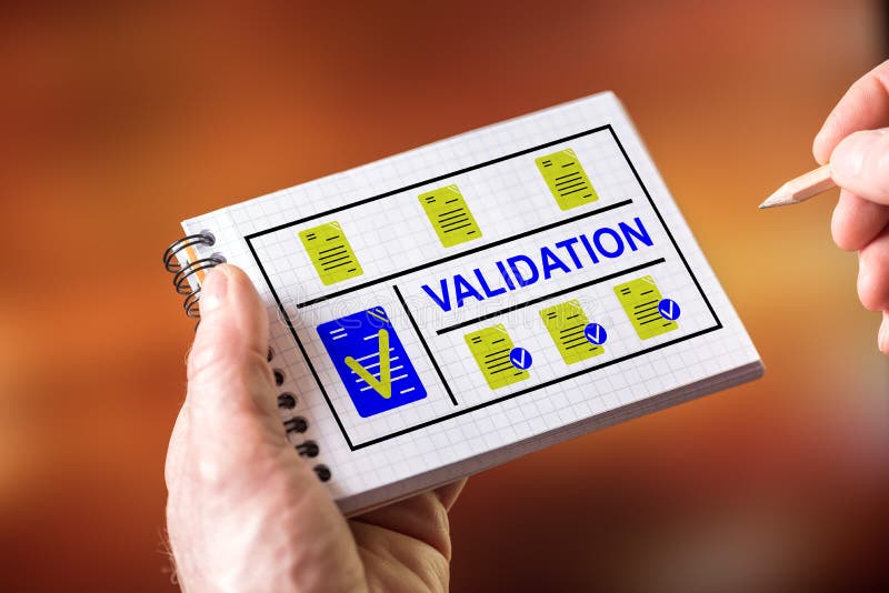 Concepto De La Validaci?n En Una Libreta Foto de archivo - Imagen de ...