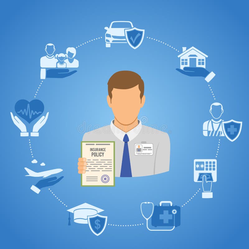 Concepto De Los Servicios De Seguro Ilustración del Vector ...