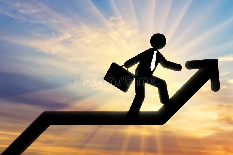 Concepto De Metas Y De Desarrollo De Negocio Stock de ilustración ...