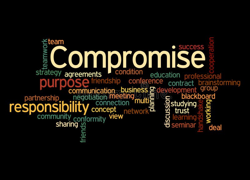 Concepto De Nube De Palabras Con Compromiso Imagen de archivo - Imagen ...