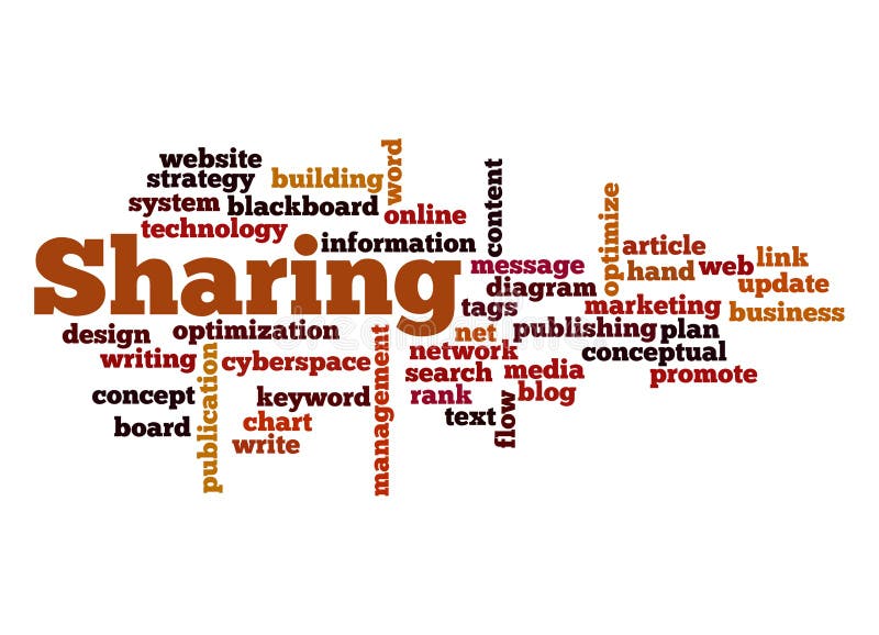Concepto De Nube De Palabras Con Uso Compartido Stock de ilustración - Ilustración de conceptual ...