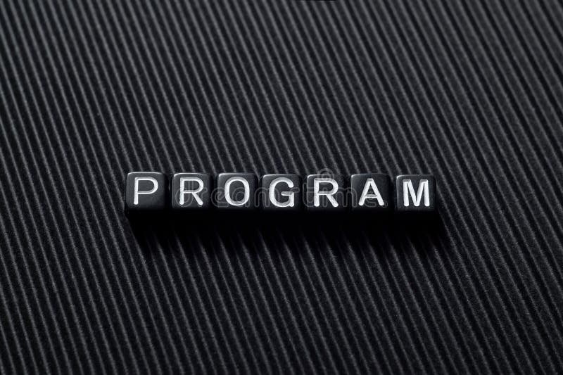 Concepto De Palabra De Programa En Cubos Imagen de archivo - Imagen de ...