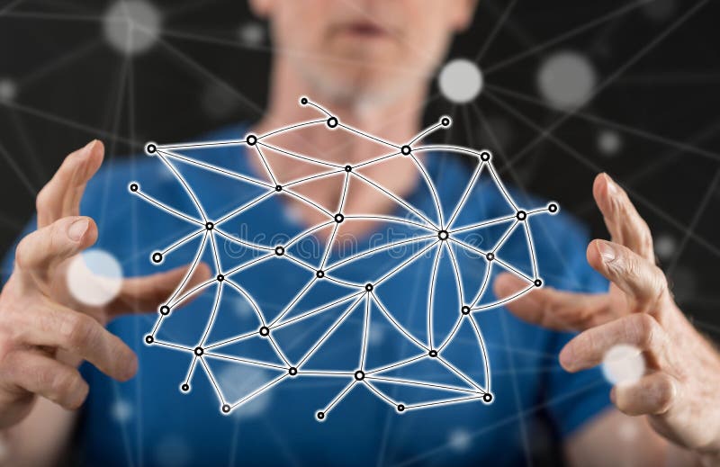 Concepto de red virtual imagen de archivo. Imagen de gente - 129941343