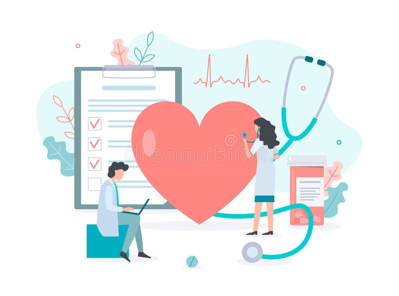 Concepto De Salud Cardíaca Ilustración Del Vector Ilustración De