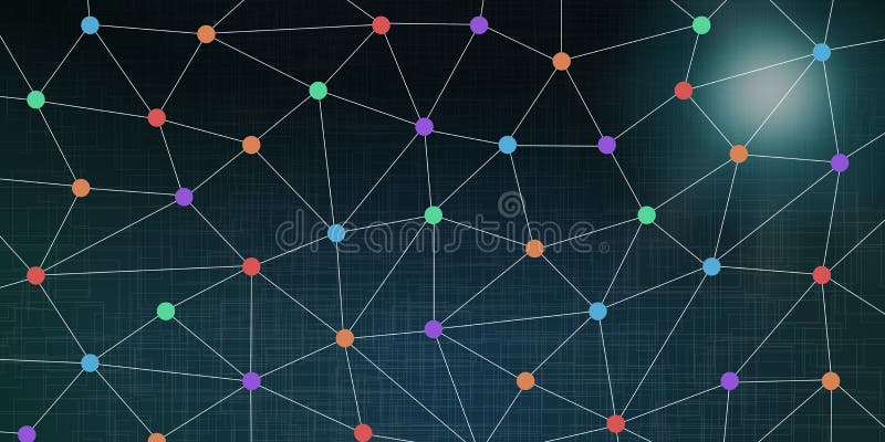 Concepto De Una Red Virtual Stock de ilustración - Ilustración de ...