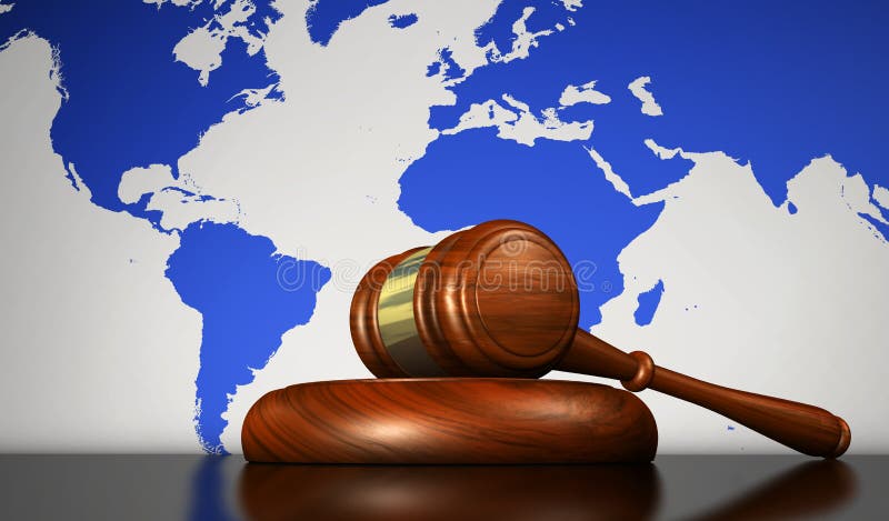 Concepto Del Derecho Internacional Y De Los Derechos Humanos Stock De