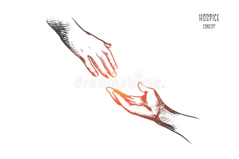 Concepto Del Hospicio Vector Aislado Dibujado Mano Ilustración del ...