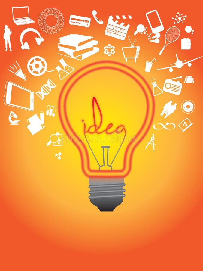 CONCEPTO DEL IDEA CON MUCHAS SILUETAS DE DIFFERNET IDEA Ilustración del ...