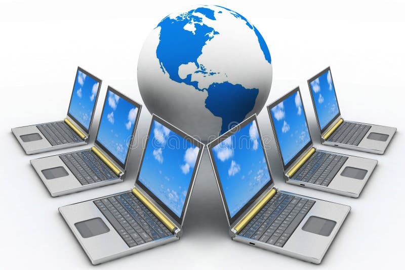 Concepto del Internet stock de ilustración. Ilustración de moderno ...