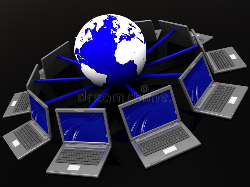 Concepto del Internet stock de ilustración. Ilustración de tierra - 9010749
