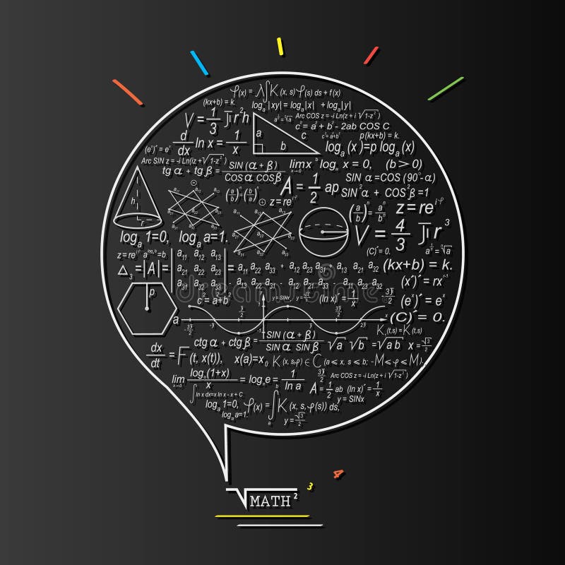 Concepto Del Logotipo De La Matemáticas Stock de ilustración ...