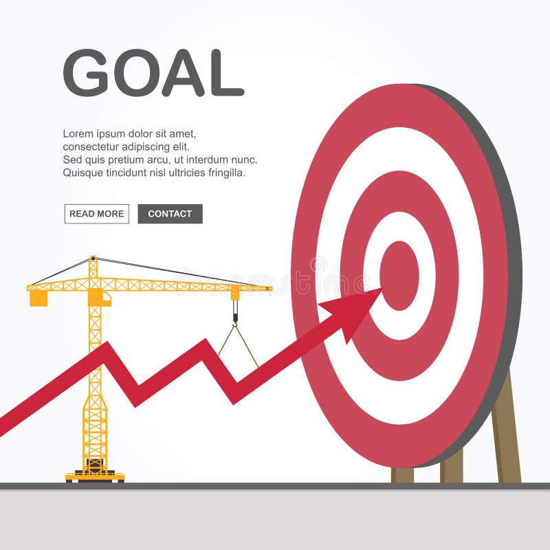 . Concepto Del Logro De La Meta Ilustración del Vector - Ilustración de ...