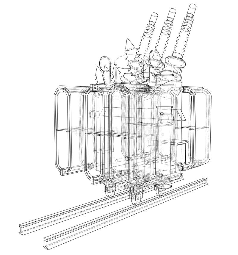 Concepto Del Transformador De Poder Vector Ilustración del Vector ...