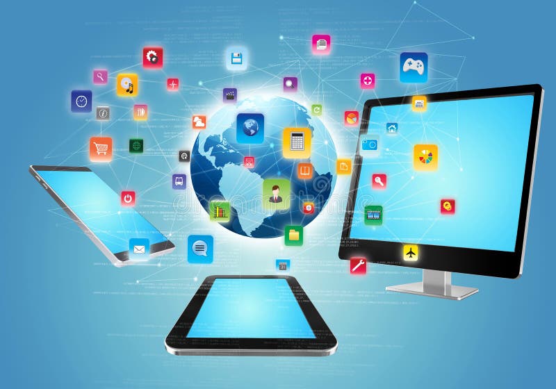 Concepto Del Uso De Internet Foto de archivo - Imagen de parte ...