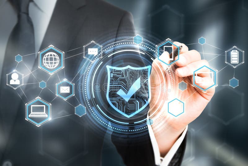 Seguridad en línea imagen de archivo. Imagen de datos - 113805379