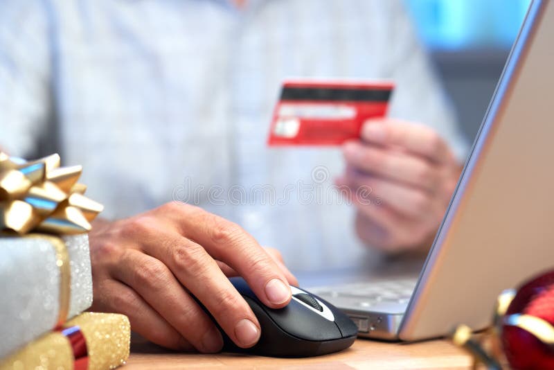 El Hacer Compras En El Internet Imagen de archivo - Imagen de ...