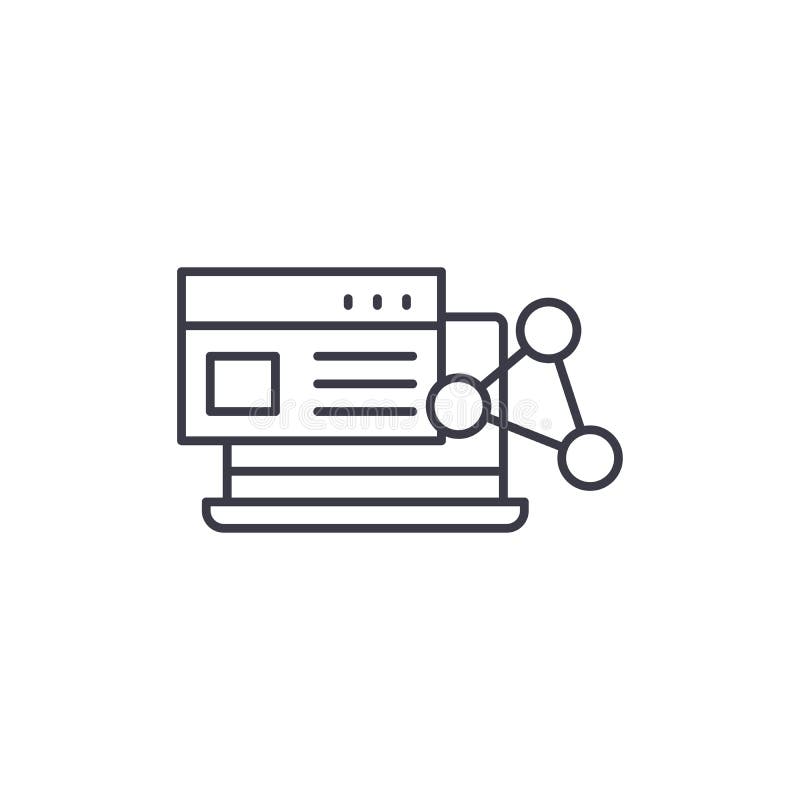 Concepto Linear Del Icono Del Software Línea Muestra Del Vector ...