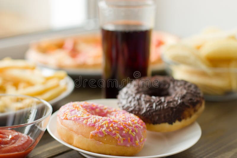 Concepto Malsano Comida Malsana Imagen de archivo - Imagen de fresco ...